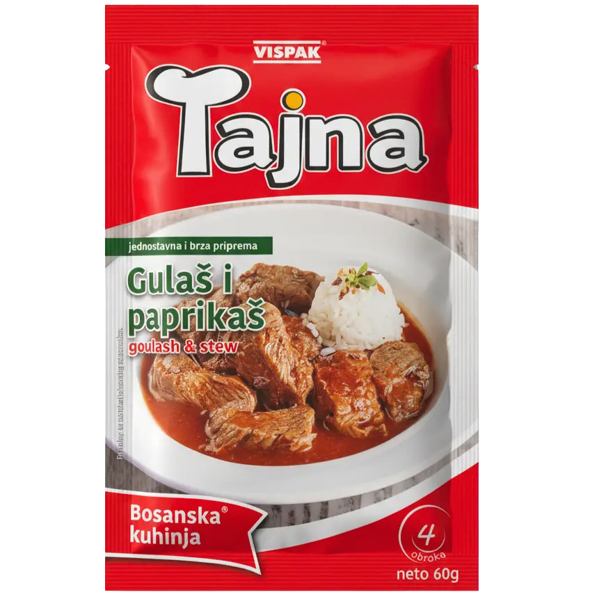 Vispak Tajna Gulaš i Paprikaš – Würzmischung für Gulasch – Abaza Balkanfood